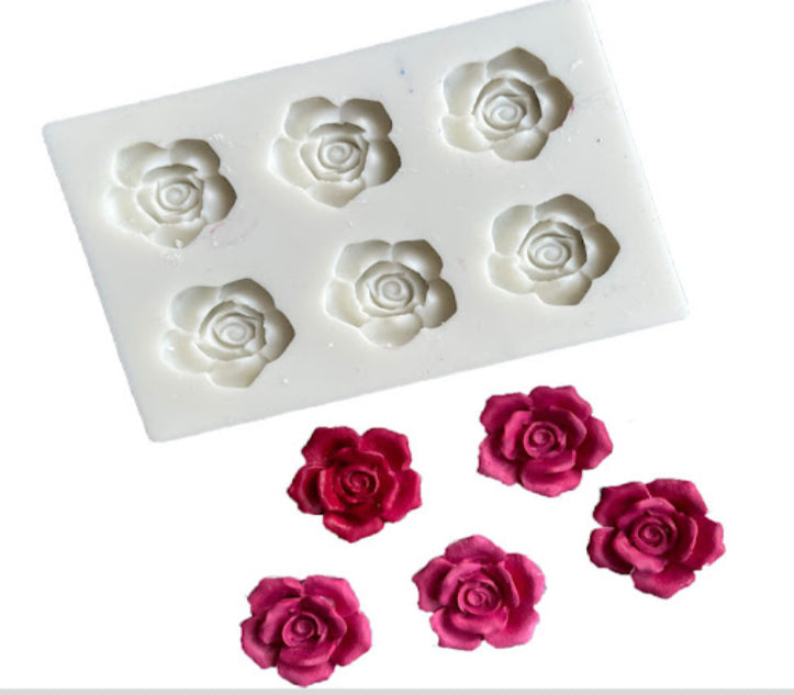 6 Cavity Rose Mould CM503 – Wick and Pour